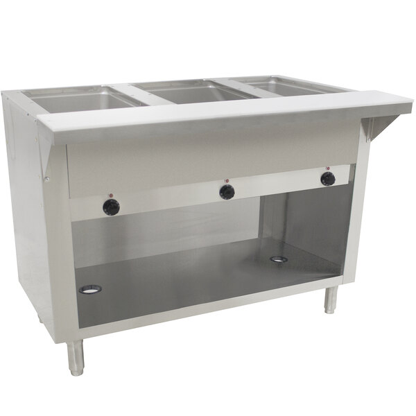 Advance Tabco HF-3E-240-BS Three Pan Electric Hot Food Table with ...