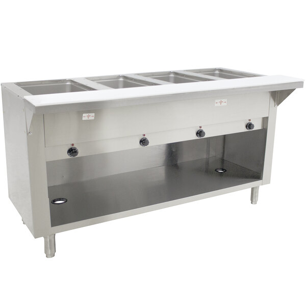 Advance Tabco SW-4E-240-BS Four Pan Electric Hot Food Table with ...