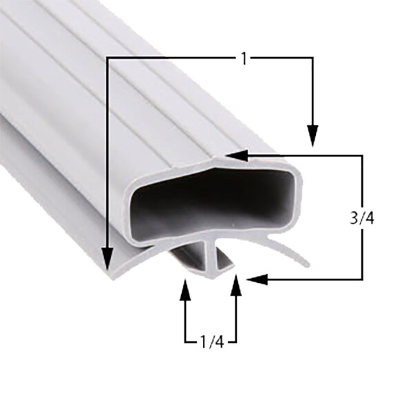 Silver King 62806 Equivalent Compression Hopper Door Gasket - 10" x 18 1/2"
