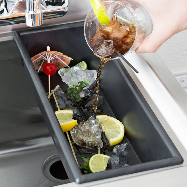 Bar Maid Black Plastic Bar Drain Tray