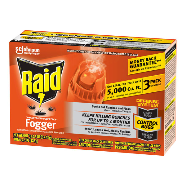 SC Johnson Raid® 305690 1.5 oz. Concentrated Deep Reach Fogger - 3/Pack