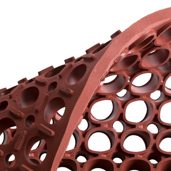 Notrax T13S0035RD T13 Tek-Tough 3' x 5' Red Grease-Resistant Rubber Mat ...