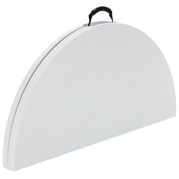 Lifetime Round Fold-in-Half Table, 48" Plastic, White Granite - 280064