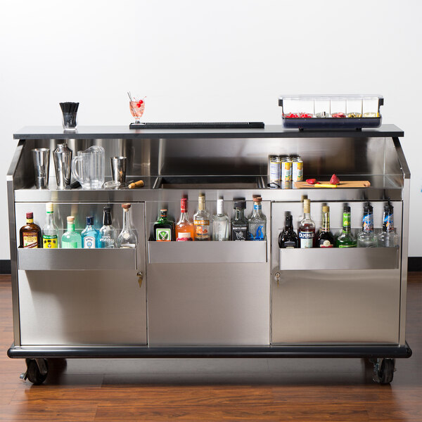 Advance Tabco AMD-6B 74" Heavy-Duty Portable Bar with Stainless Steel ...