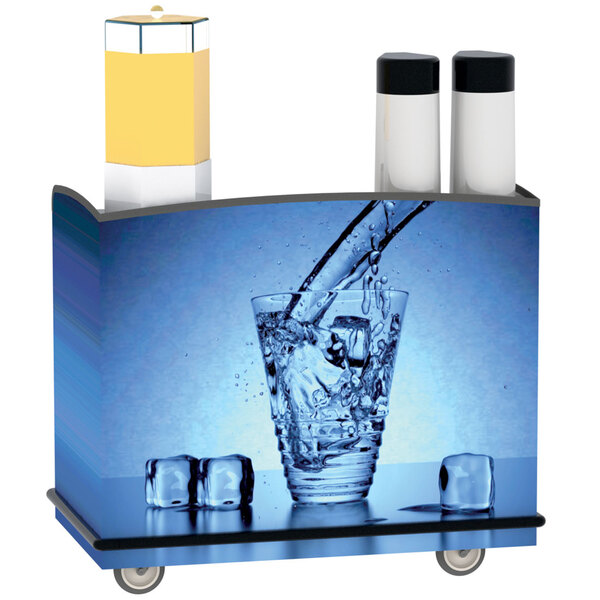 Lakeside 8702 Stainless Steel Full-Service Hydration Cart with Shelf ...