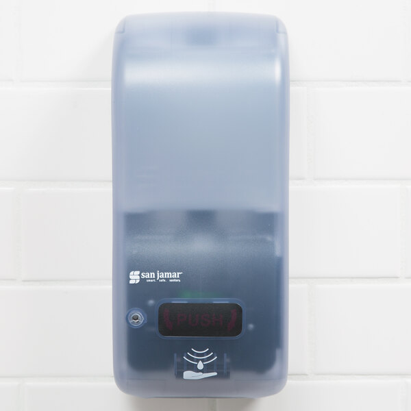 San Jamar SH900TBL Rely Arctic Blue Hybrid Touchless Soap, Sanitizer ...