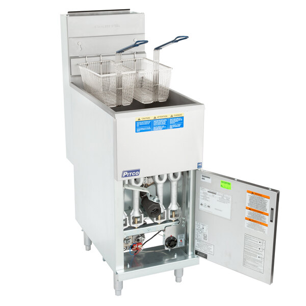 Pitco® 45C+S Liquid Propane 42-50 lb. Stainless Steel Floor Fryer