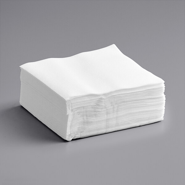Choice White Linen-Feel 1/4 Fold Dinner Napkin - 800/Case