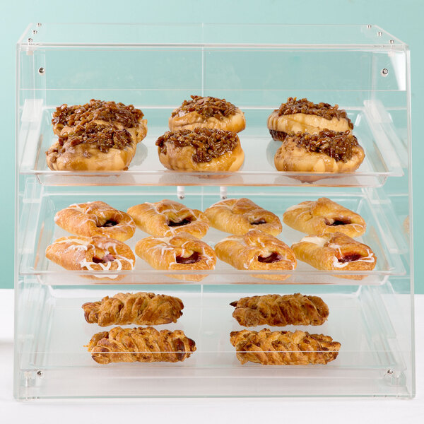Cal-Mil 1011 Classic Three Tier U-Build Pastry Display Case 19 1/2" x ...