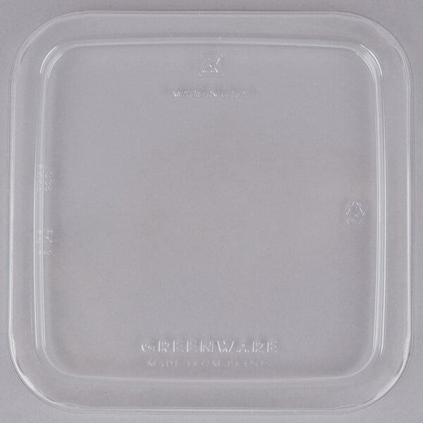 Fabri-Kal LGS6 Greenware Clear PLA Plastic Compostable Lid - 50/Pack
