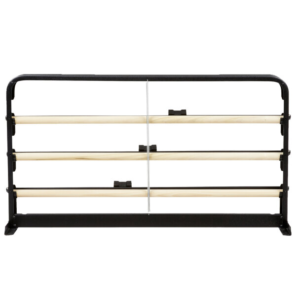 Bulman T324-24 24" Horizontal Black Countertop 3 Roll Paper Cutter Rack