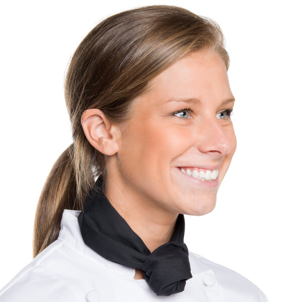 37" x 14" Black Chef Neckerchief / Bandana
