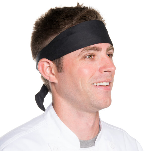 37" x 14" Black Chef Neckerchief / Bandana
