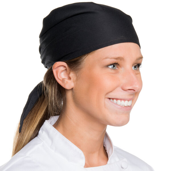 37" x 14" Black Chef Neckerchief / Bandana