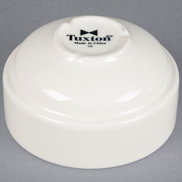 Tuxton BEB-100 10 oz. Eggshell Stackable China Soup Cup - 24/Case