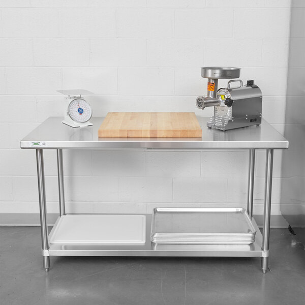 Regency Adjustable Stainless Steel Work Table Undershelf for 30" x 60 ...