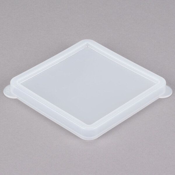 GET LID-1400-CL Clear Polypropylene Lid for ML-148 Square Crocks - 12/Case