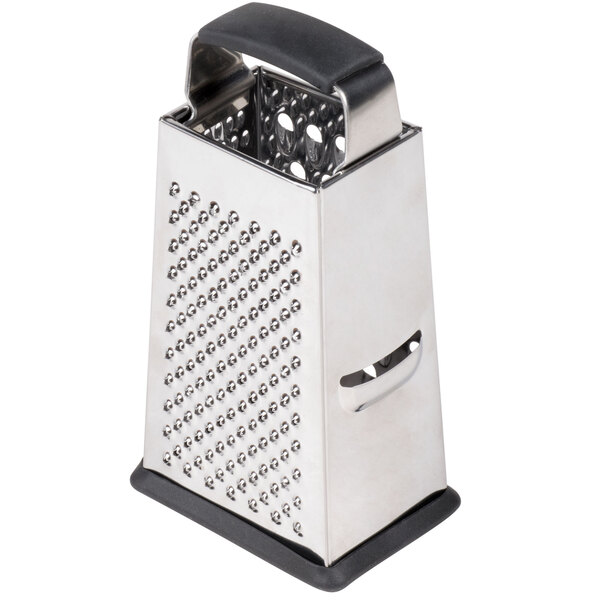 Tablecraft SG203BH 6" 4-Sided Stainless Steel Box Grater with Soft Grip