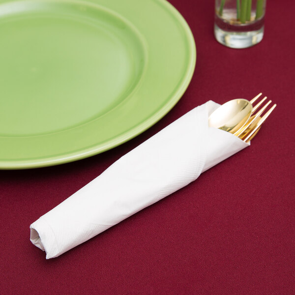 Creative Converting 59000B White 3-Ply Paper Dinner Napkin - 250/Case