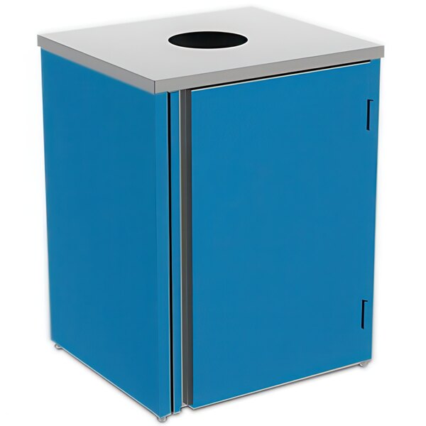 Lakeside 3410BL Rectangular Stainless Steel Refuse Station with Top ...