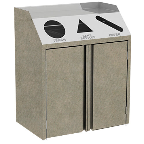 Lakeside 4415BS Stainless Steel Rectangular Refuse / Recycle / Paper ...