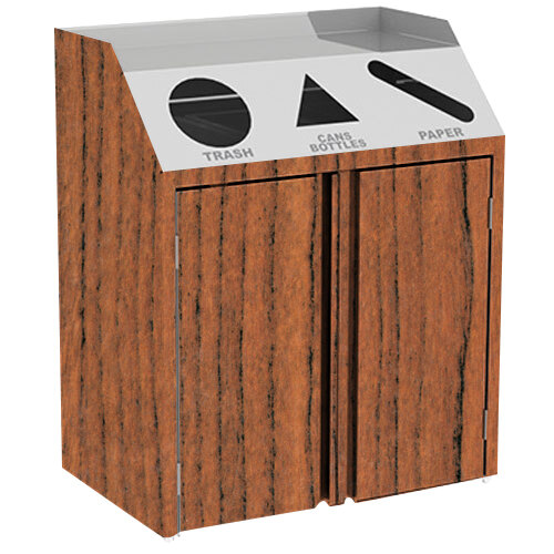Lakeside 4415VC Stainless Steel Rectangular Refuse / Recycle / Paper ...