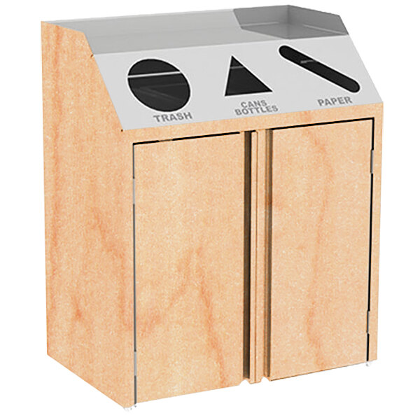 Lakeside 4415HRM Stainless Steel Rectangular Refuse / Recycle / Paper ...