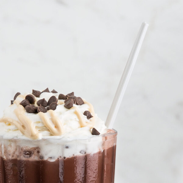 Choice 8" White Plastic Soda / Sundae Spoon - 1000/Case