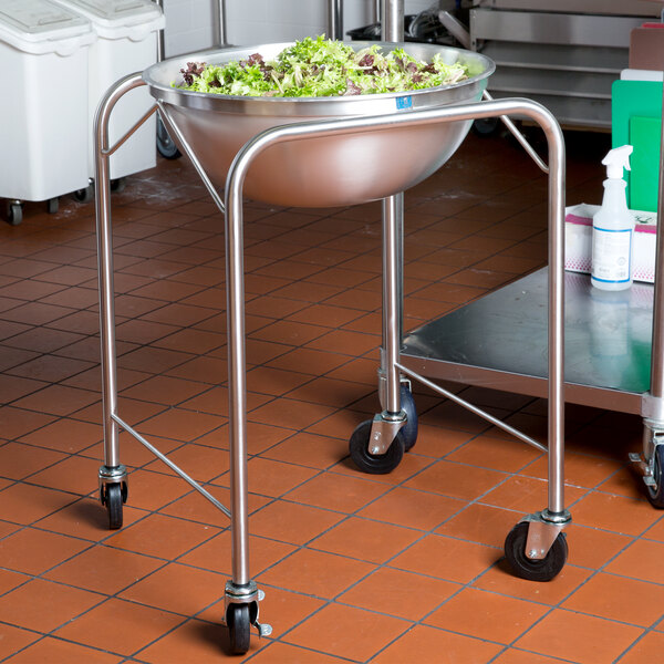 Vollrath 79001 Stainless Steel Mobile Mixing Bowl Stand for 30 Qt. Bowl