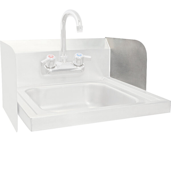 FMP 117-1473 14" x 10" Stainless Steel Right Hand Sink Side Splash Kit