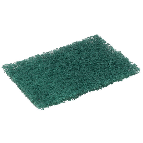 3M 86CC Scotch-Brite™ 9" x 6" Heavy-Duty Green Scouring Pad - 10/Pack