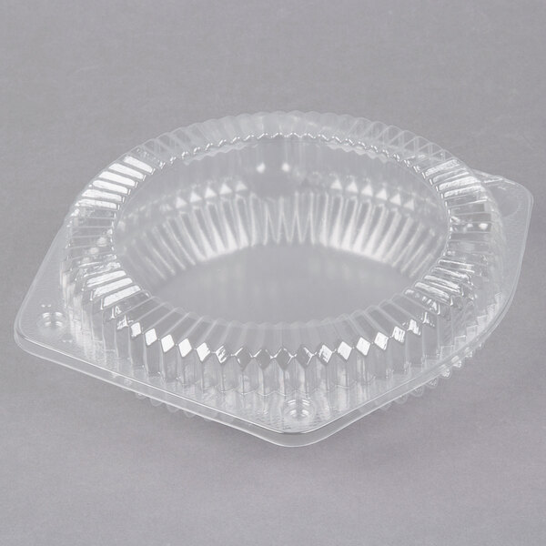 Polar Pak 6" Hinged Clear Pie Container with Low Dome Lid - 20/Pack