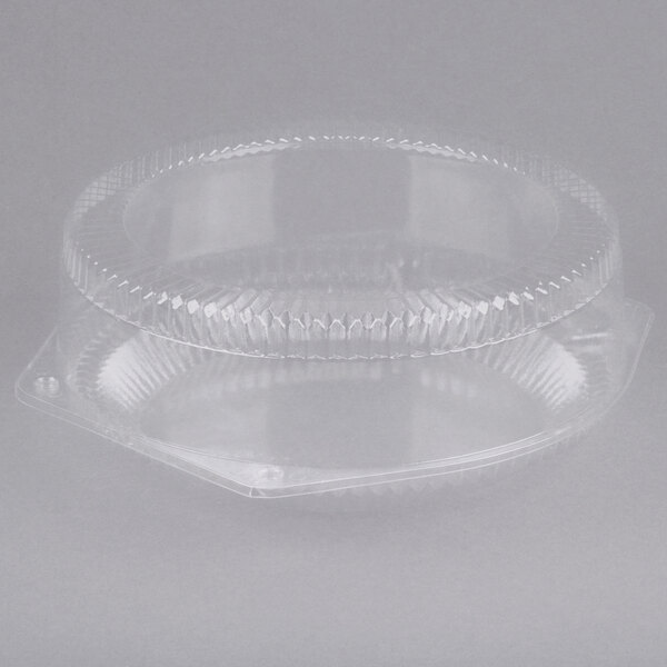 Polar Pak 10" Hinged Clear Pie Container with High Dome Lid - 200/Case
