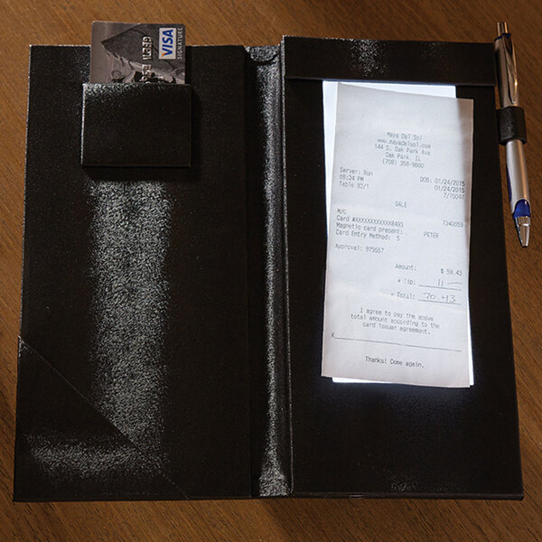 American Metalcraft Black LED Check Presenter | WebstaurantStore