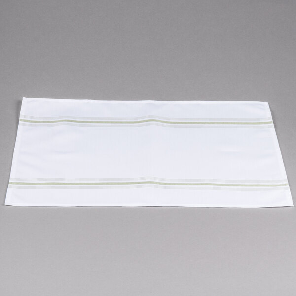 Snap Drape 53771822NH147 Sage SoftWeave™ Bistro Striped Cloth Napkins ...