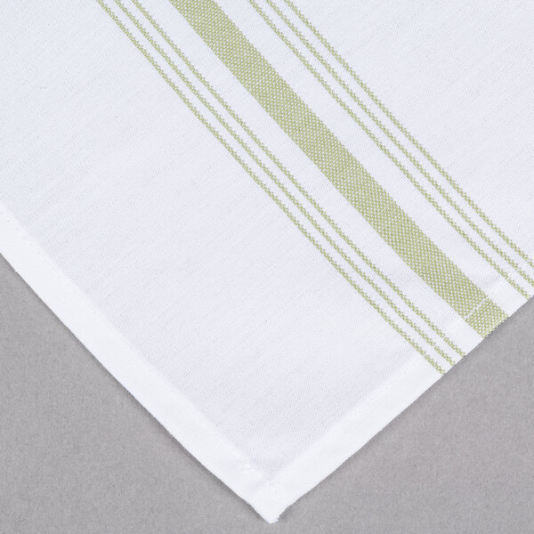 Snap Drape 53771822NH147 Sage SoftWeave™ Bistro Striped Cloth Napkins ...