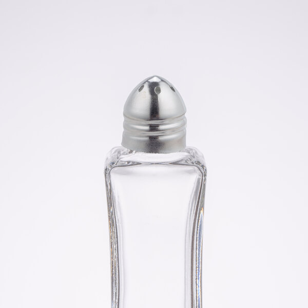 Tablecraft 81 2 oz. Metro Glass Salt and Pepper Shaker with Nickel ...