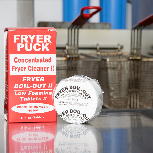 Fryer Puck 401304001 4 oz. Deep Fat Fryer Cleaning Tablet - 5/Pack