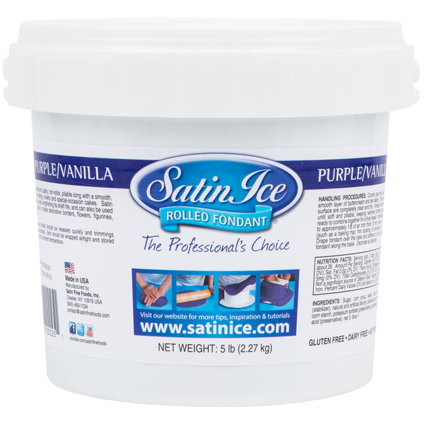 Satin Ice 5 lb. Purple Vanilla Rolled Fondant Icing
