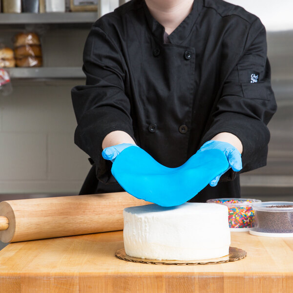 Satin Ice 2 lb. Blue Vanilla Rolled Fondant Icing