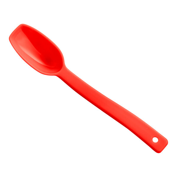 Cambro SPO8CW404 0.5 oz. Red Camwear Solid Salad Bar / Buffet Spoon