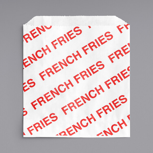 Carnival King 5" x 4" Medium Printed French Fry Bag - 2000/Case