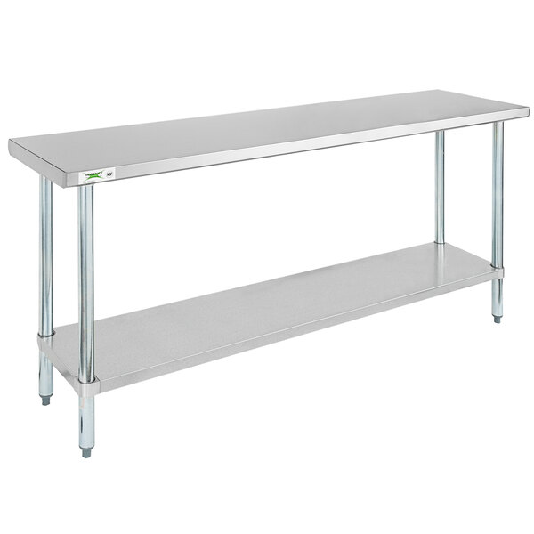 Regency 18" x 72" 18-Gauge 304 Stainless Steel Commercial Work Table ...