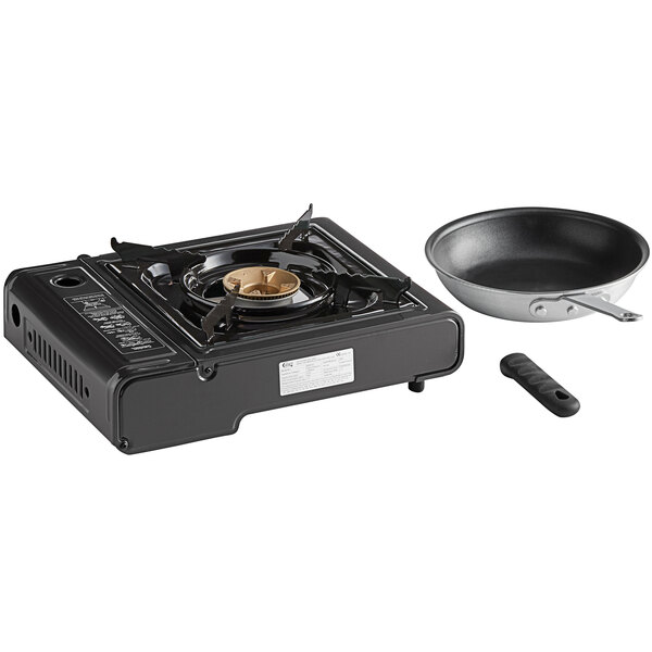 Choice Portable 3-Piece Cooking Kit with Single Brass Burner Butane ...
