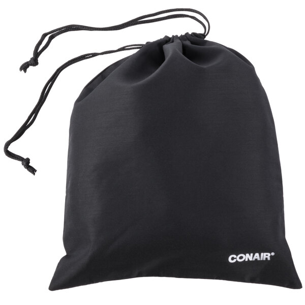 Conair BAG-DRYER 15" x 12" Black Drawstring Hair Dryer Storage Pouch ...