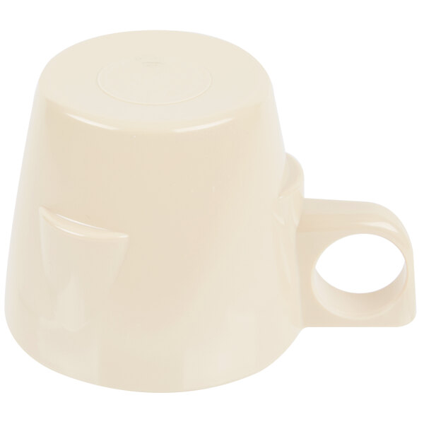 Thunder Group ML9011T Nustone 7 oz. Tan Stackable Melamine Cup - 12/Case