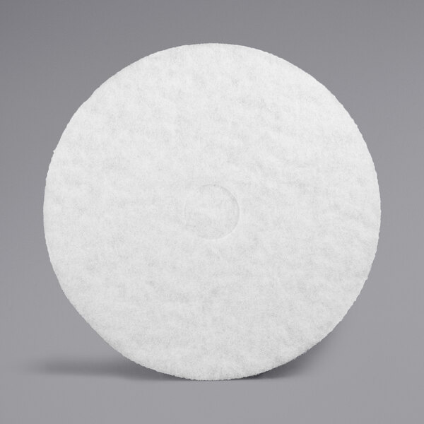 3M 4100 15" White Super Polishing Floor Pad - 5/Case