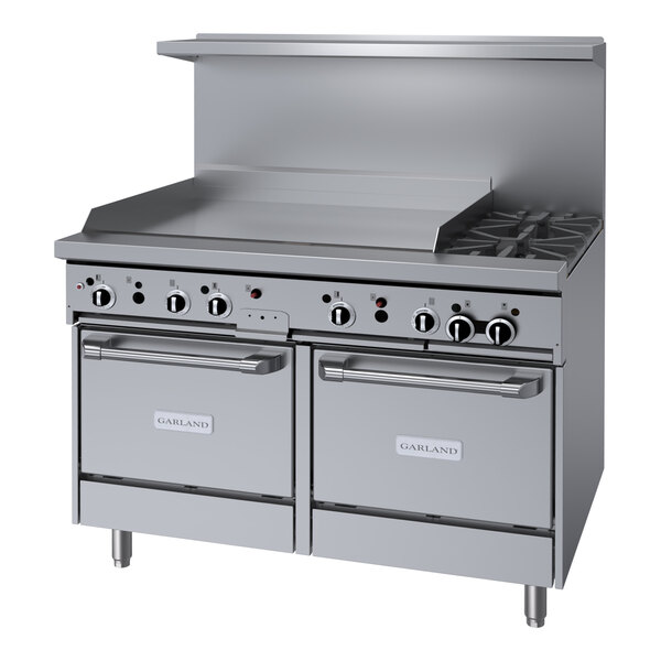 Garland GFE48-2G36LL Natural Gas 2 Burner 48" Range with Flame Failure ...