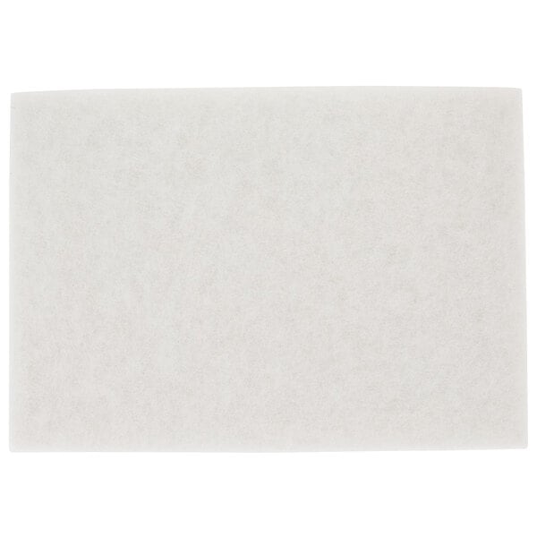 3M 4100 14" x 20" White Super Polishing Pad - 10/Case