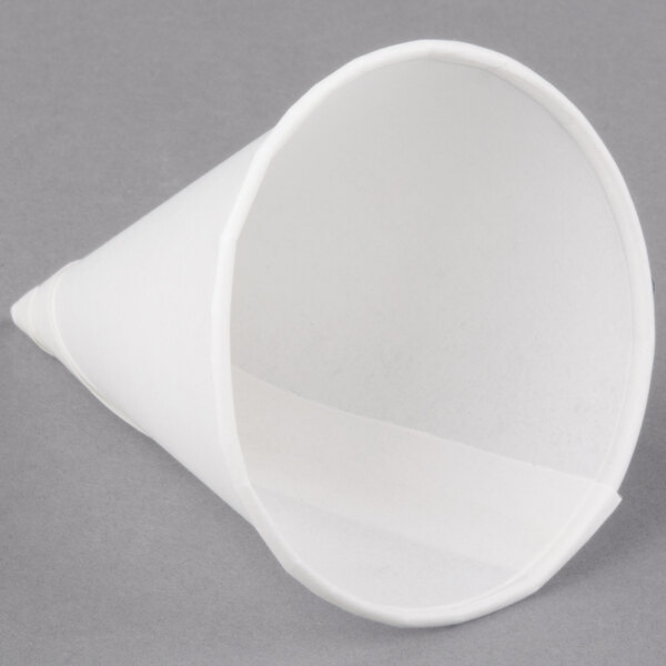 Bare by Solo 4BR-2050 Eco-Forward 4 oz. White Rolled Rim Paper Cone Cup ...